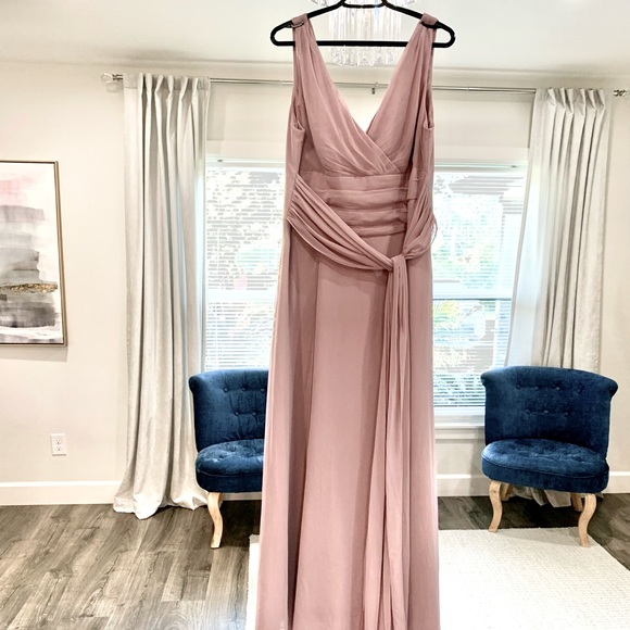 Db Studio | Dresses | Celebrate Db Studio Long Chiffon Surplice Tank ...